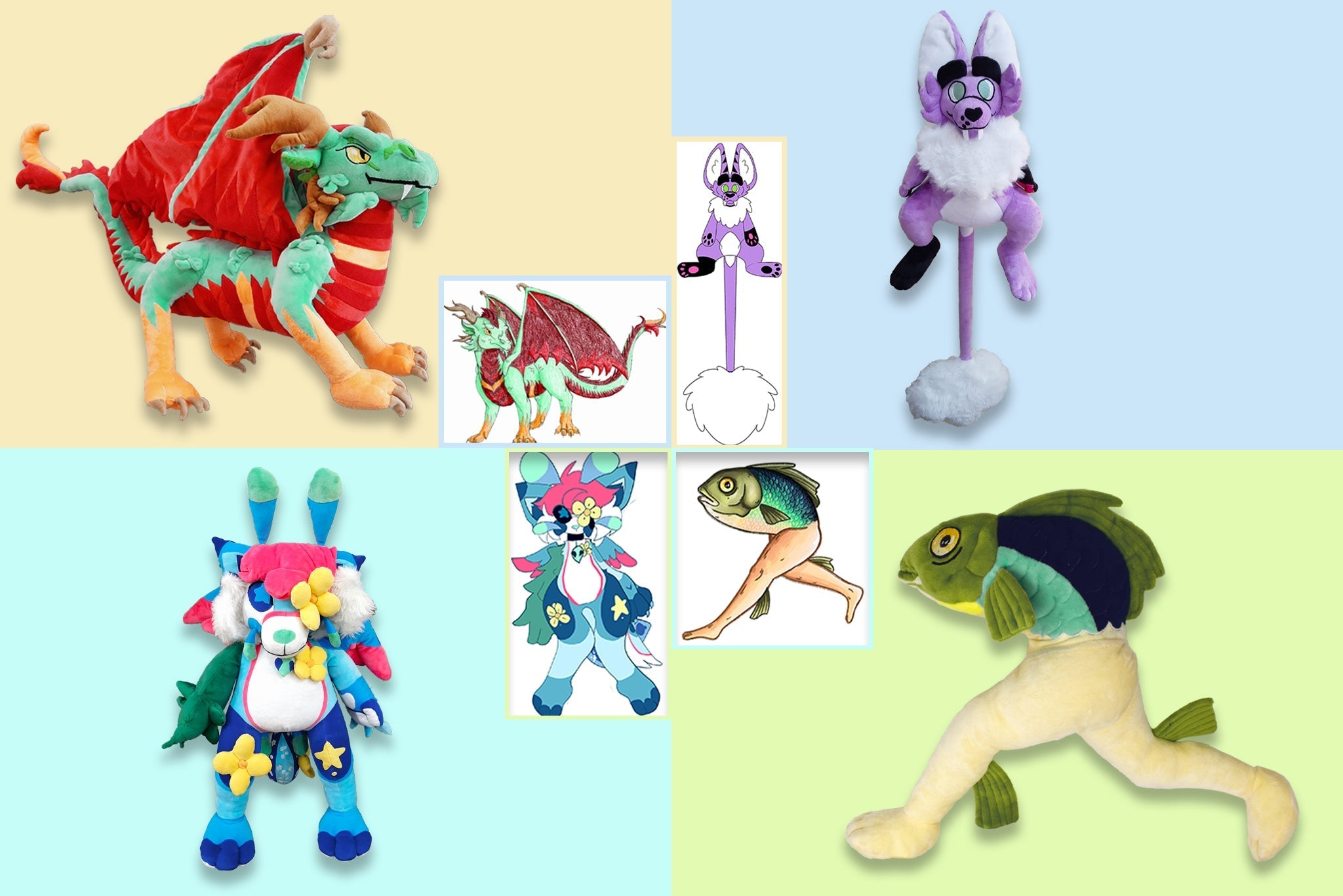 Custom plush animals from artwork – Bespoke Plush LLC